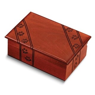 Curata Paw Prints Carved Handcrafted Keepsake Wooden Box - Bed Bath ...