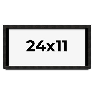 24x11 Shadow Box Black Rustic Barnwood Display Frame | 1.125 Inch - Bed ...