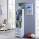 Kids Funnel White Bookcase Book Shelf Storage Unit with Book Display ...
