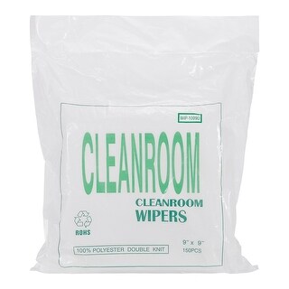 Clean Room Wiper 9"x9" Double Knit Polyester Cold Cut Sealed Edge 1009D ...