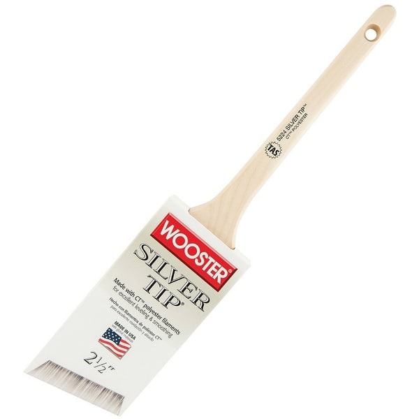 Wooster 5224-2-1/2 Silver Tip Thin Angle Sash Paint Brush, 2-1/2" - Bed ...