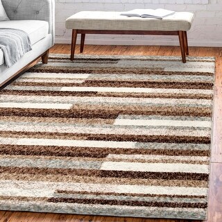 Orian Rugs Cotton Tail Modern Line Multi Stain Resistant Area Rug - Bed ...