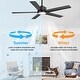 Breezary 65"/52"/42" 5-Blade LED Ceiling Fan with Light Kit and Remote ...