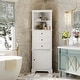 Bathroom Corner Storage Cabinet Triangle Tall Cabinet with Drawers and ...