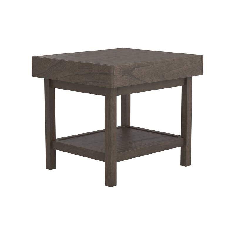 Calista Wheat Brown End Table with Hidden Storage - Overstock - 33988509