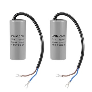 75uf Motor Star Capacitor 75mfd AC 450V for 50/60 Hz AC Motor 2Pcs ...