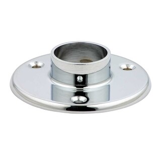 5 Wall Flange Bar Foot Rail 2 OD Chrome Brass | Renovator's Supply ...