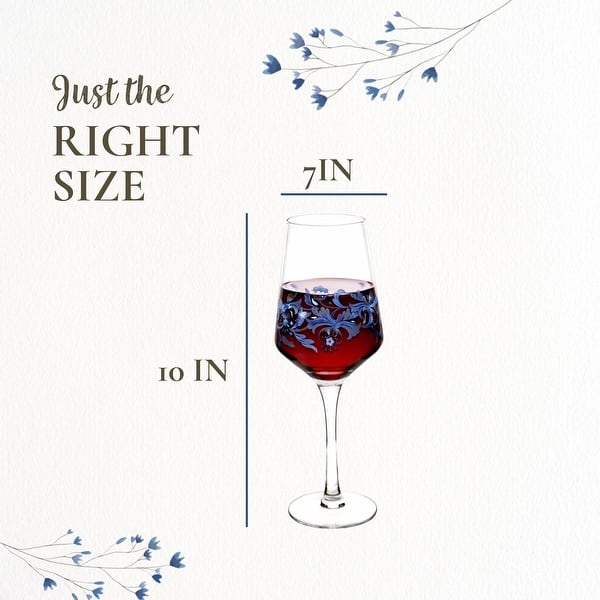 Spode Set of 4 Blue Italian Wine Glasses - 16 oz. - Bed Bath & Beyond ...