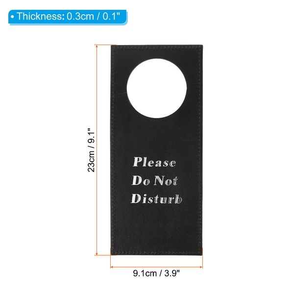 Do Not Disturb on Front/Service My Room on Back Door Hanger Sign Black ...