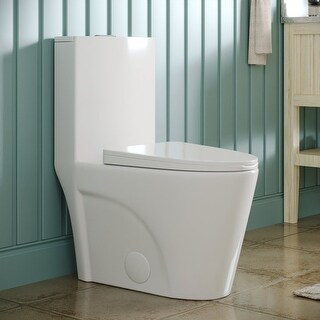 DeerValley Ace Dual-Flush Elongated One-Piece Toilet (Seat Included ...