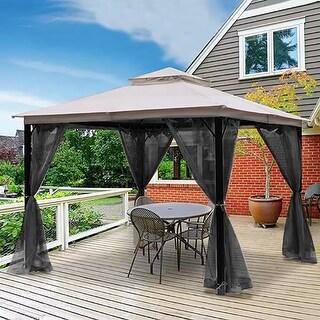 Shatex Replacement Universal Gazebo Netting 4 Panels with Zipper ...