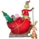 Gemmy Christmas Airblown Inflatable Grinch and Max in Sleigh Colossal ...