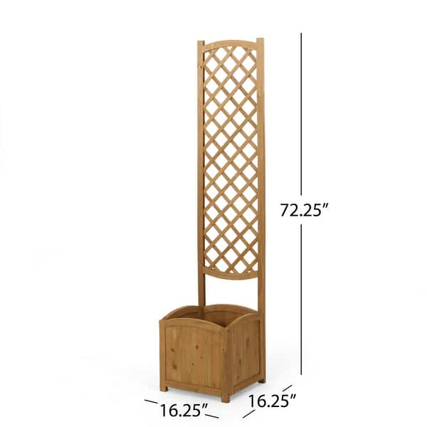 Bostick Traditional Square Firwood Planter Box with Trellis by ...
