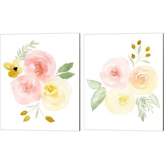 Lucille Price 'Watercolor Roses' Canvas Art (Set of 2) - Bed Bath ...