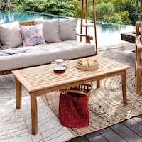 Cambridge Casual Leon Teak Patio Coffee Table - On Sale - Bed Bath ...