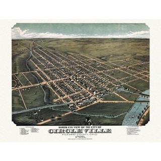 Antique Map Of Circleville Ohio 1876 Pickaway County Poster Print (18 X ...