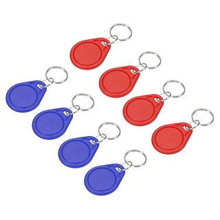 8Pcs RFID Key Fobs UID 13.56MHz Rewritable Proximity IC Smart Token Tag ...