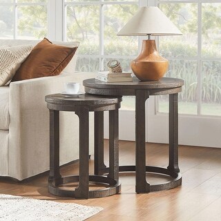 Mid-Century Rustic Side Tables, Staggered Height - Bed Bath & Beyond ...