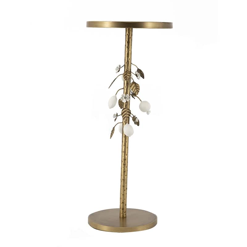 Gold White Tea Table Sofa Table Side Table for Living Room, Simple End ...