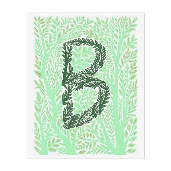Botanical Letter B Monogram Typography Alphabet Art Print/Poster - Bed ...