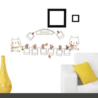 Little Cute Cat Wall Decals Stickers Appliques Home Decor - Bed Bath ...