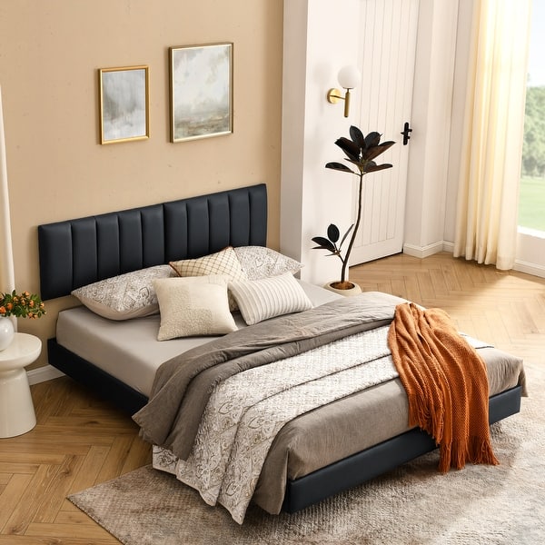 leather queen size bed frame