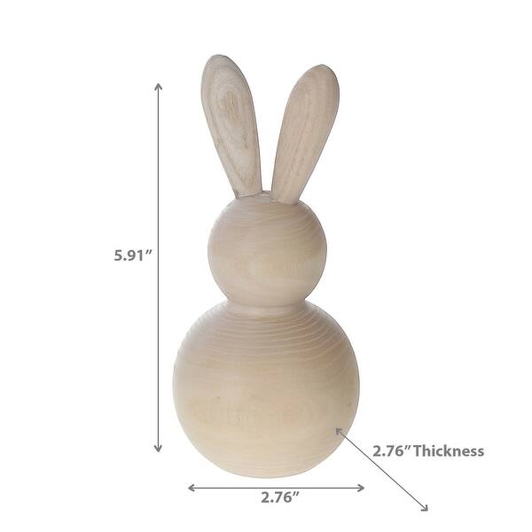 Natural Wooden Round Bunny Decor - Bed Bath & Beyond - 40153109
