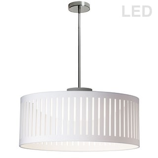 22W Slit Drum LED Pendant, White Shade - Bed Bath & Beyond - 22255794
