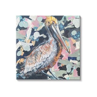 Stupell Modern Abstract Pelican Bird Acrylic Painting Paper Collage ...