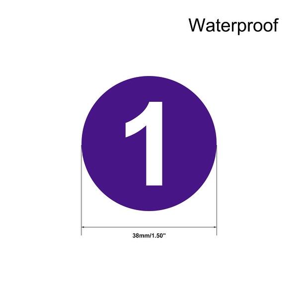 Round Number Sticker Self Adhesive PVC Label Waterproof - Bed Bath ...