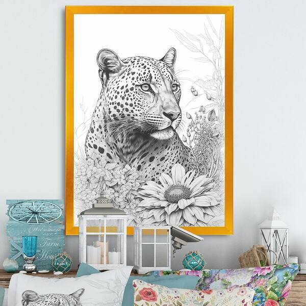 leopard print design drawing