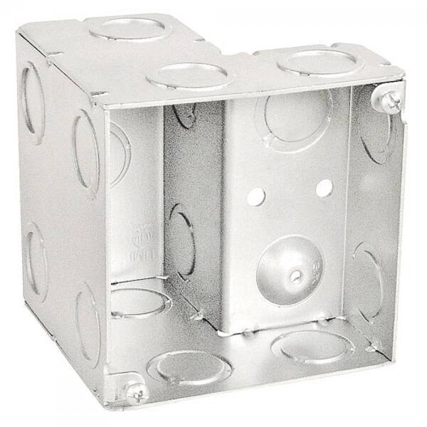 1 Pc, 4 Square L Shaped Junction Box, Right Angle with (14) 1/2 & 3/4 ...
