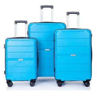 Hardshell Suitcase Spinner Wheels PP Luggage Sets of 3, Horizontal Sag ...