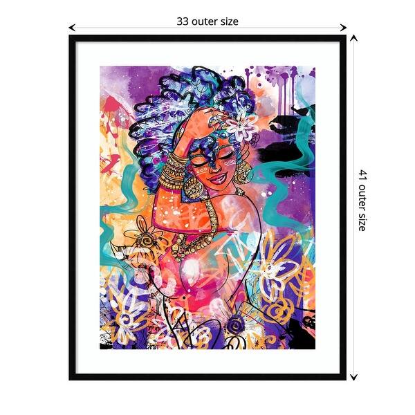 Gold Flowers by Justin Copeland Wood Framed Wall Art Print - Svelte ...