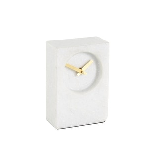 Marble Minimalistic Rectangular Decorative Clock with Recessed ...
