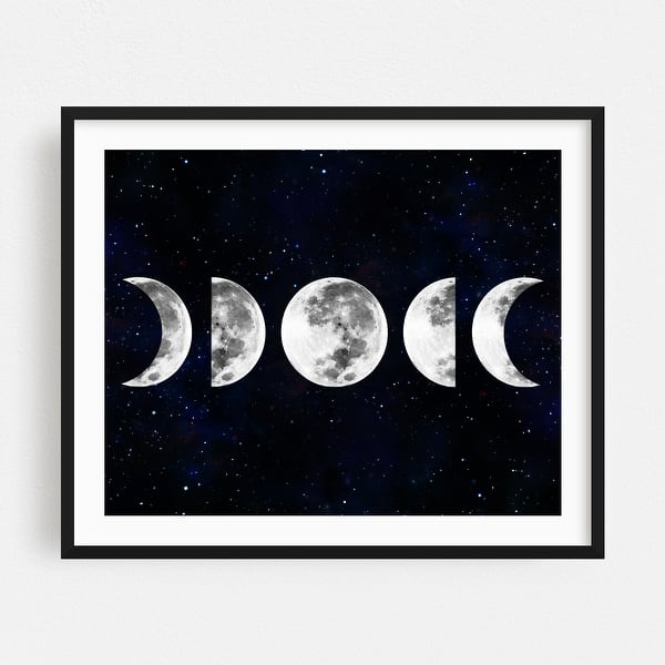 Phases of the Moon Digital Nature Space Astronomy Art Print/Poster ...