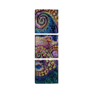 iCanvas "Octopus" by Elena Belous 3-Piece Canvas Wall Art Set - Bed ...