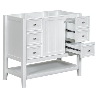 36" Bathroom Vanity Base with 3 Drawers and Cabinet - Bed Bath & Beyond ...