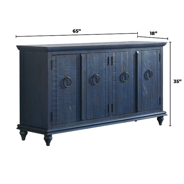 Central Park 65 inch Solid Wood 4 door TV Stand Console 35 inches high x 65 inches wide x 18 inches deep On Sale Bed Bath Beyond 37434871