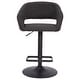 Modern Upholstered Adjustable Height Swivel Barstool with Footrest ...
