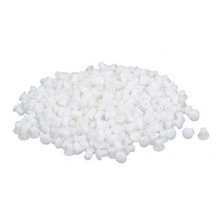 Plastic Round Shaped Cover Screw Cap Lid White 500pcs for 5mm Dia Hole ...