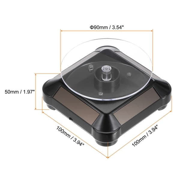 Solar Display Stand Turntable 360 Degree Rotating Double Use LED Light ...