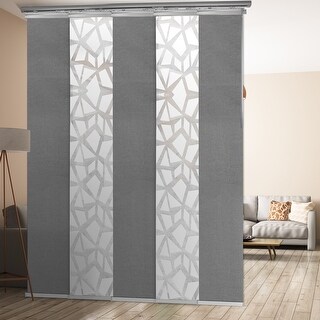 InStyleDesign 5-Panel Panel Track / Room Divider/ Blinds 40"-70"W x 91. ...