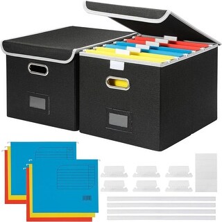 Linen Office Document Storage with Plastic Slide - Bed Bath & Beyond ...