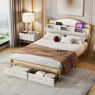 simple metal double bed frame