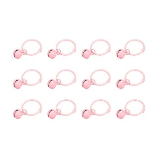 12Pcs Keyrings with Bells, Pink 30mm/0.51" Dia Jingle Bell DIY Crafts ...