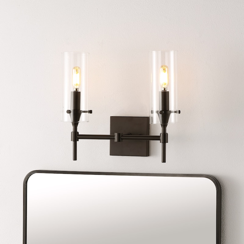 Jayce Bohemian Farmhouse Iron/Glass LED Vanity by JONATHAN Y - On Sale - Bed Bath & Beyond ...