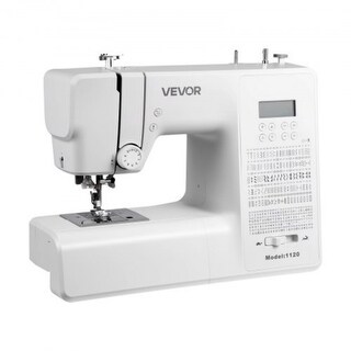 White Electronic Sewing Machine with 200 Built-In Stitches and LCD ...