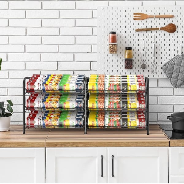 2 in 1 3 Tier Can Storage Rack Holder Holds Up 72 Cans - On Sale - Bed ...
