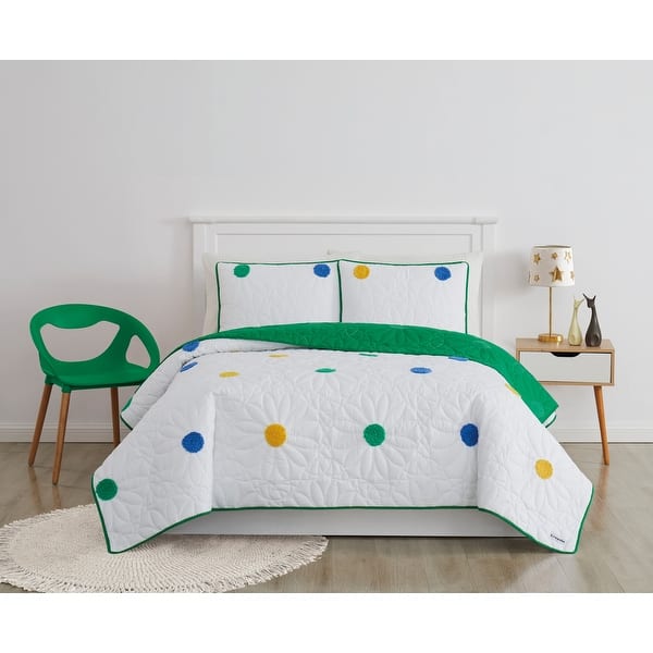 Crayola Textured Pom Pom Cotton Quilt Set - Bed Bath & Beyond - 36831994